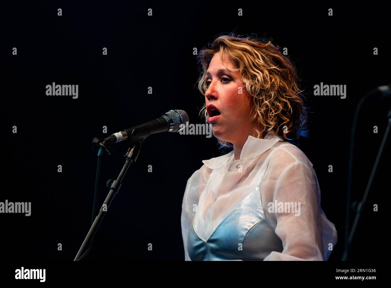 Sabrina Mileo Cunningham of Say She She on the Walled Garden Stage at ...