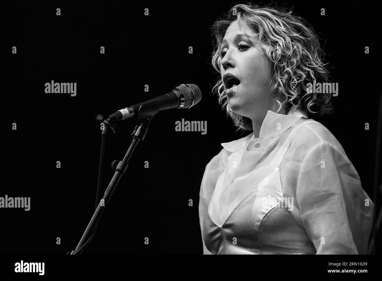 Sabrina Mileo Cunningham of Say She She on the Walled Garden Stage at ...