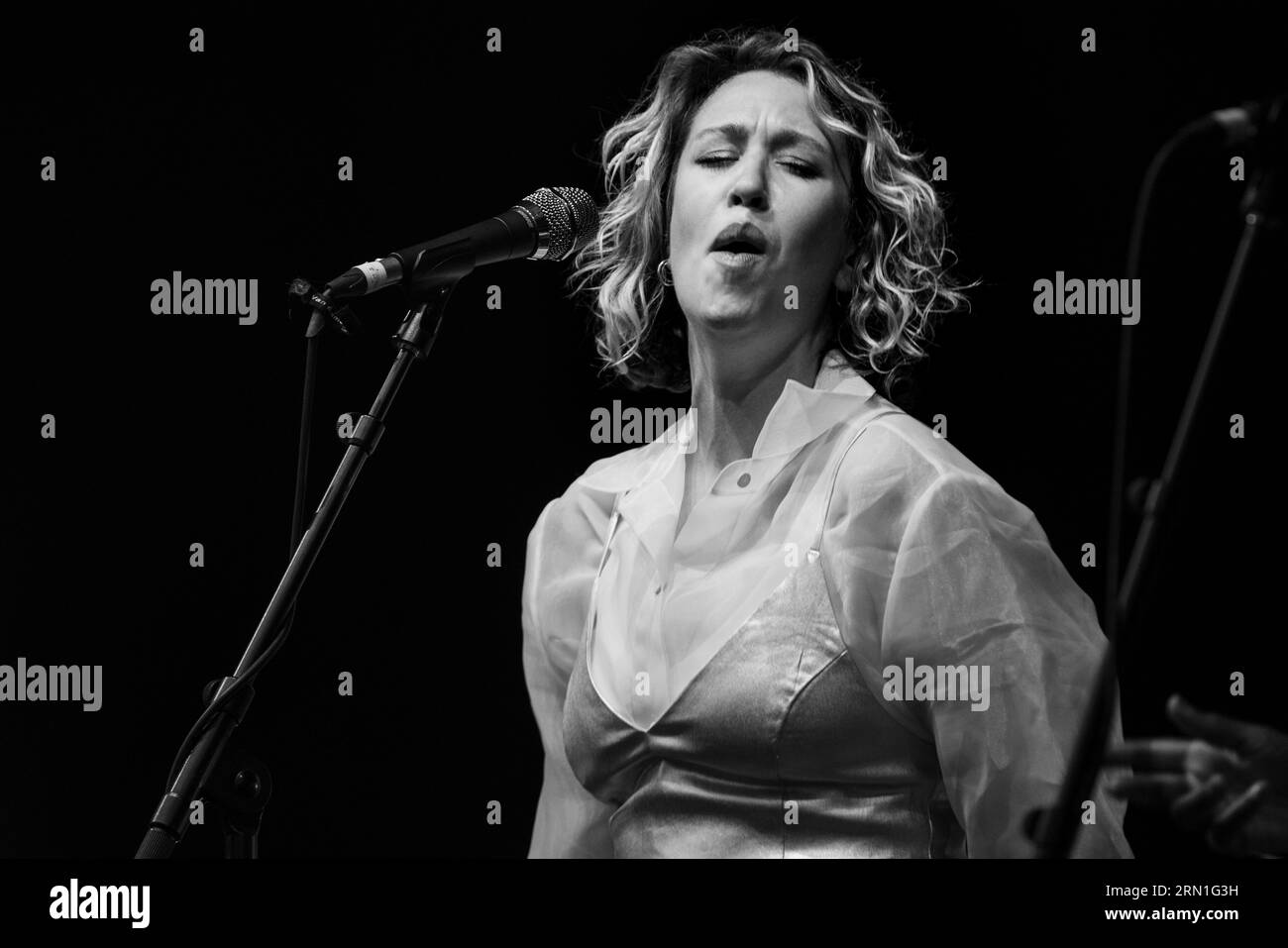 Sabrina Mileo Cunningham of Say She She on the Walled Garden Stage at ...