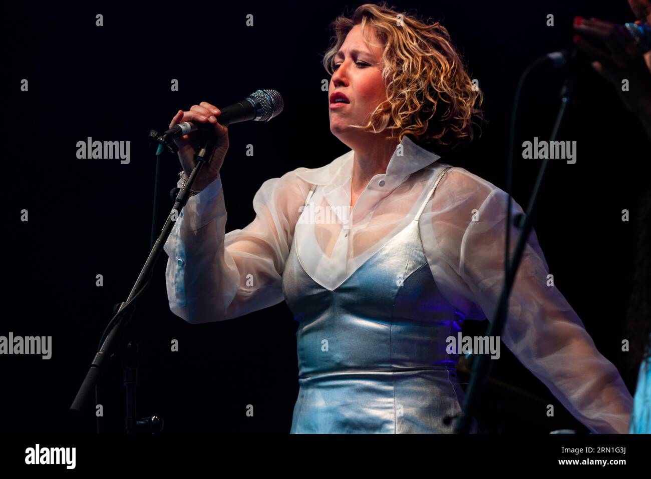 Sabrina Mileo Cunningham of Say She She on the Walled Garden Stage at ...