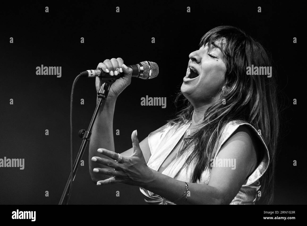 Piya Malik of Say She She on the Walled Garden Stage at Green Man ...