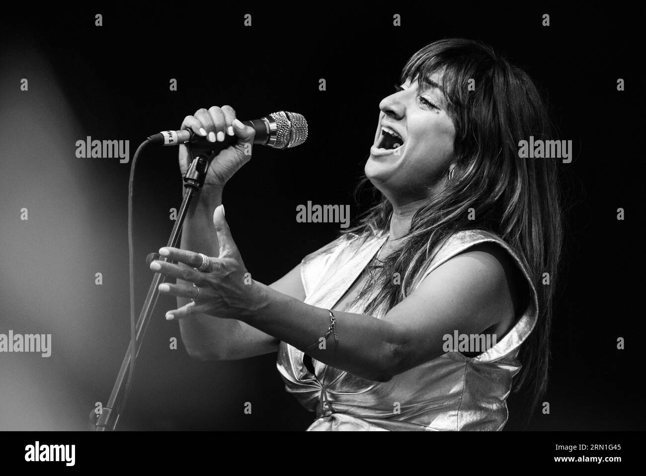 Piya Malik of Say She She on the Walled Garden Stage at Green Man ...