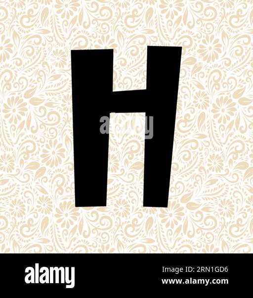 Funny Alphabet H UPPER , Black alphabet vector, alphabet vector ...