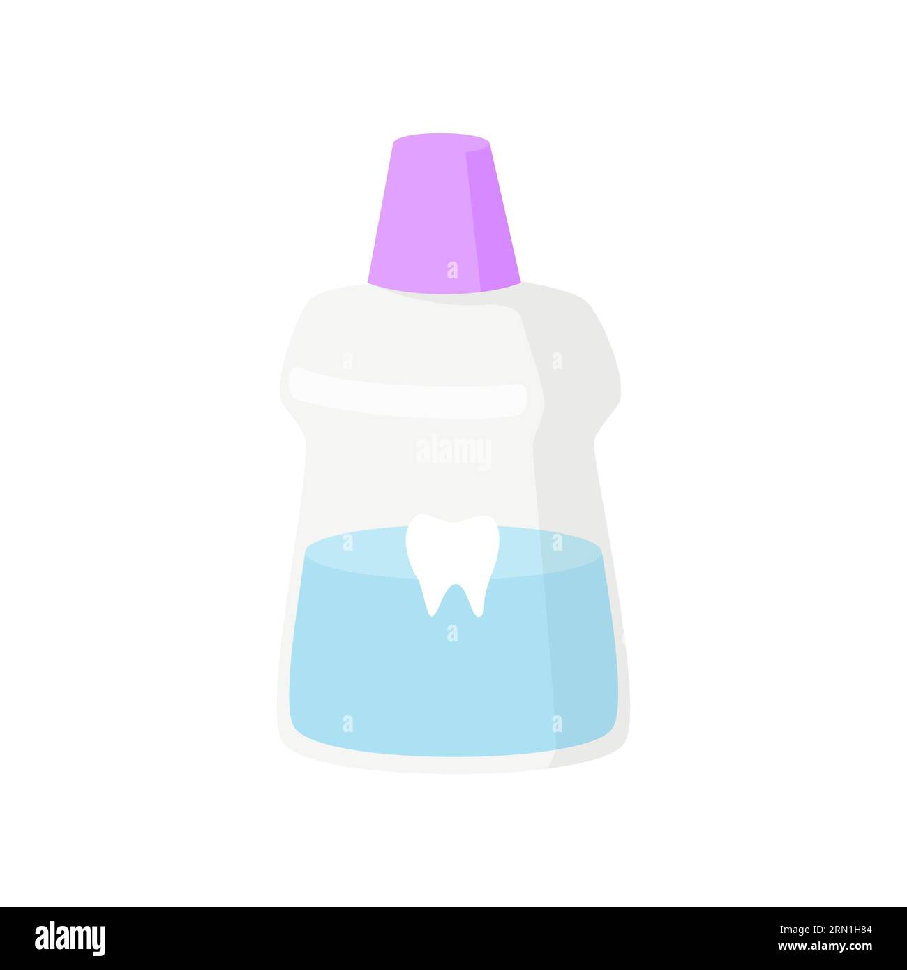 Teeth rinse illustration. Plastic bottle, flask, liquid Stock Vector ...