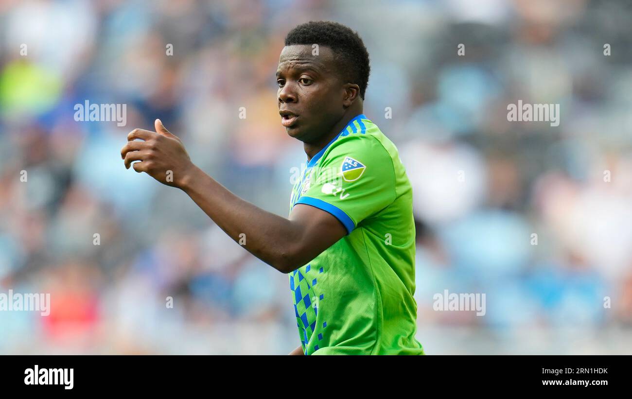 Seattle Sounders defender Nouhou Tolo follows play during the second ...