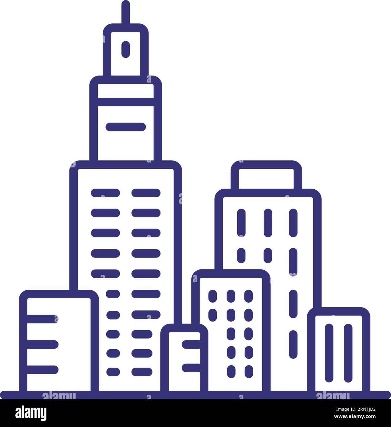 Business center line icon Stock Vector Image & Art - Alamy