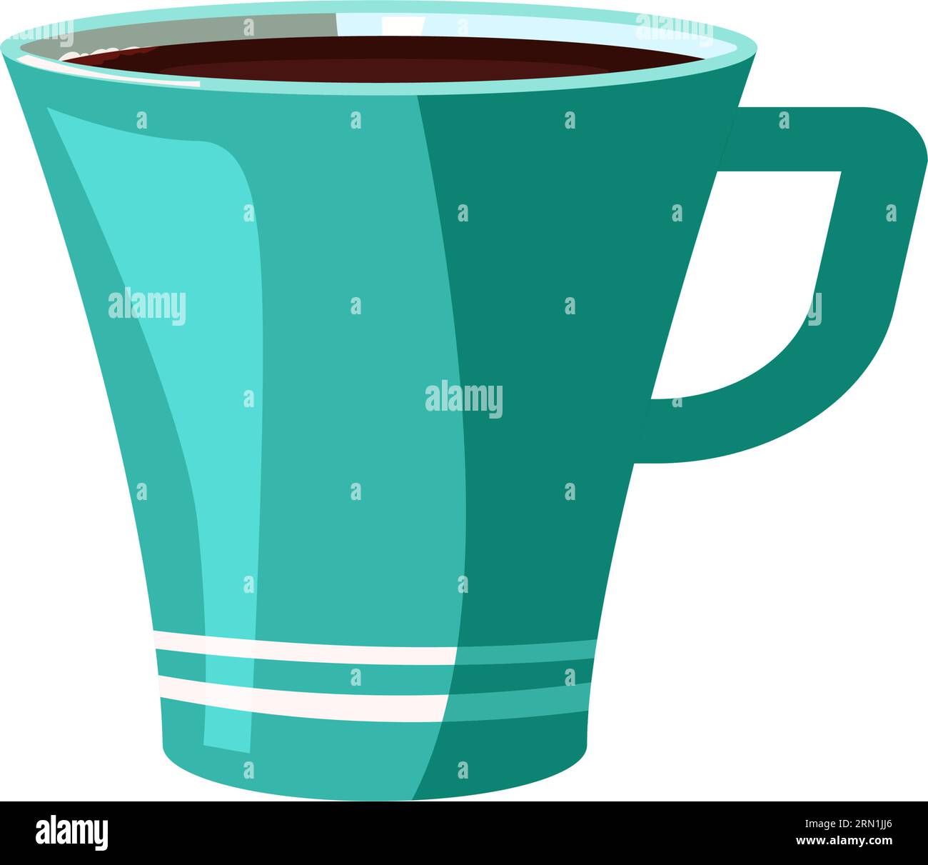 Turquoise coffee cup illustration Stock Vector Image & Art - Alamy