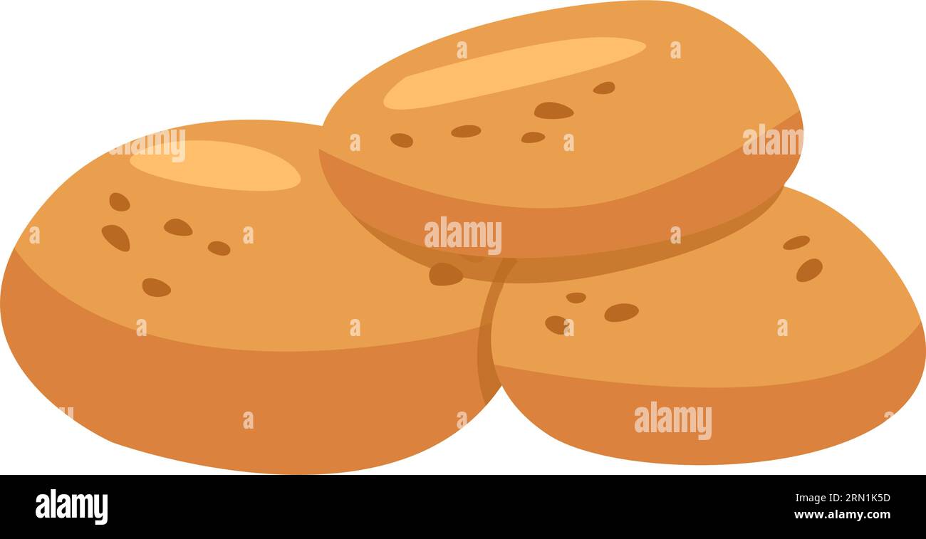 Three bread buns illustration Stock Vector Image & Art - Alamy