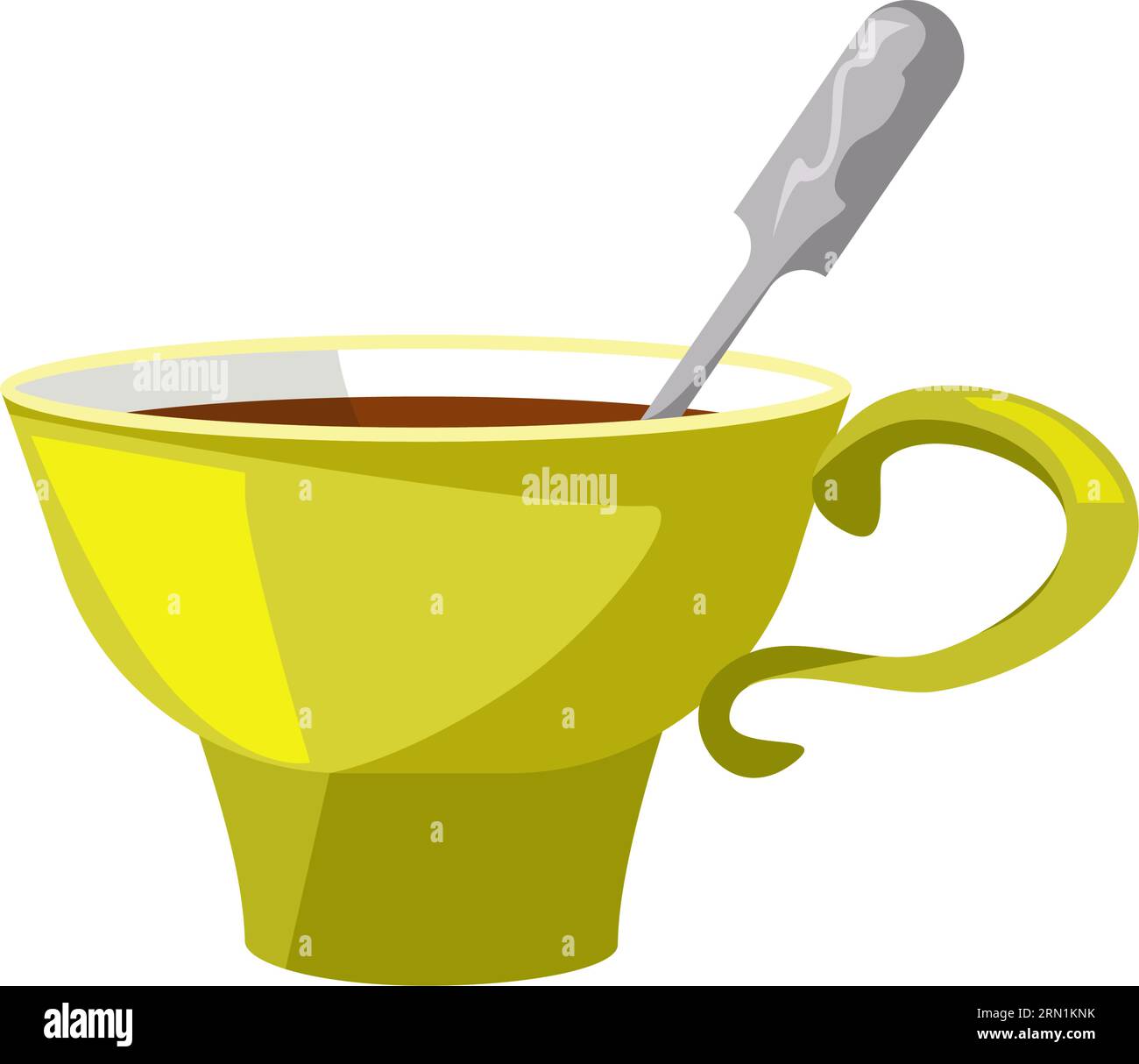 Yellow tea cup illustration Stock Vector Image & Art - Alamy