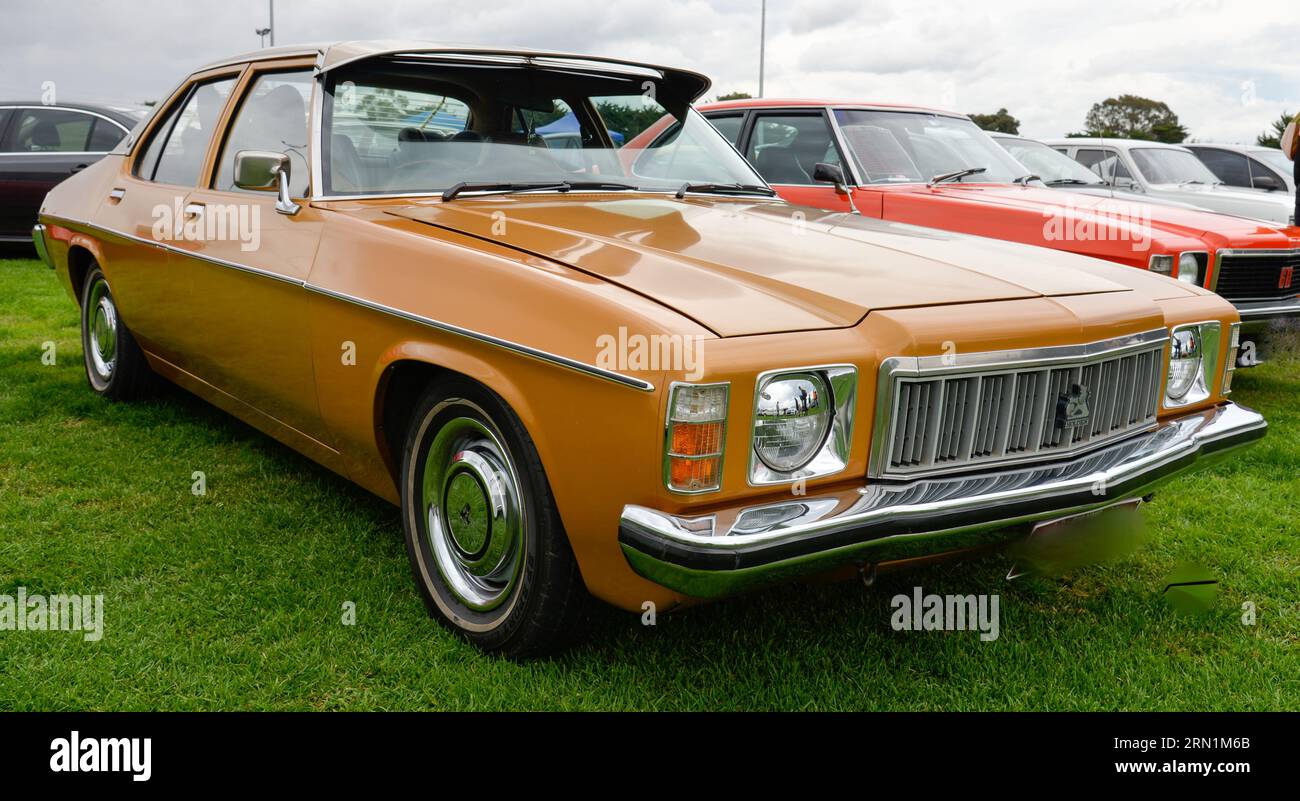 Holden Kingswood HJ Brown Orange Car GM Vintage Retro Show Shine Day ...