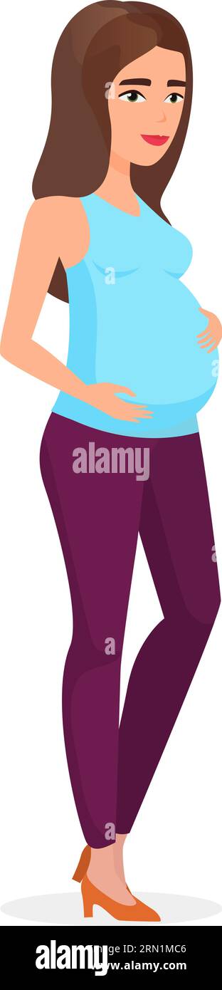 Young pregnant woman. Mother waiting for a baby, motherhood pregnancy ...
