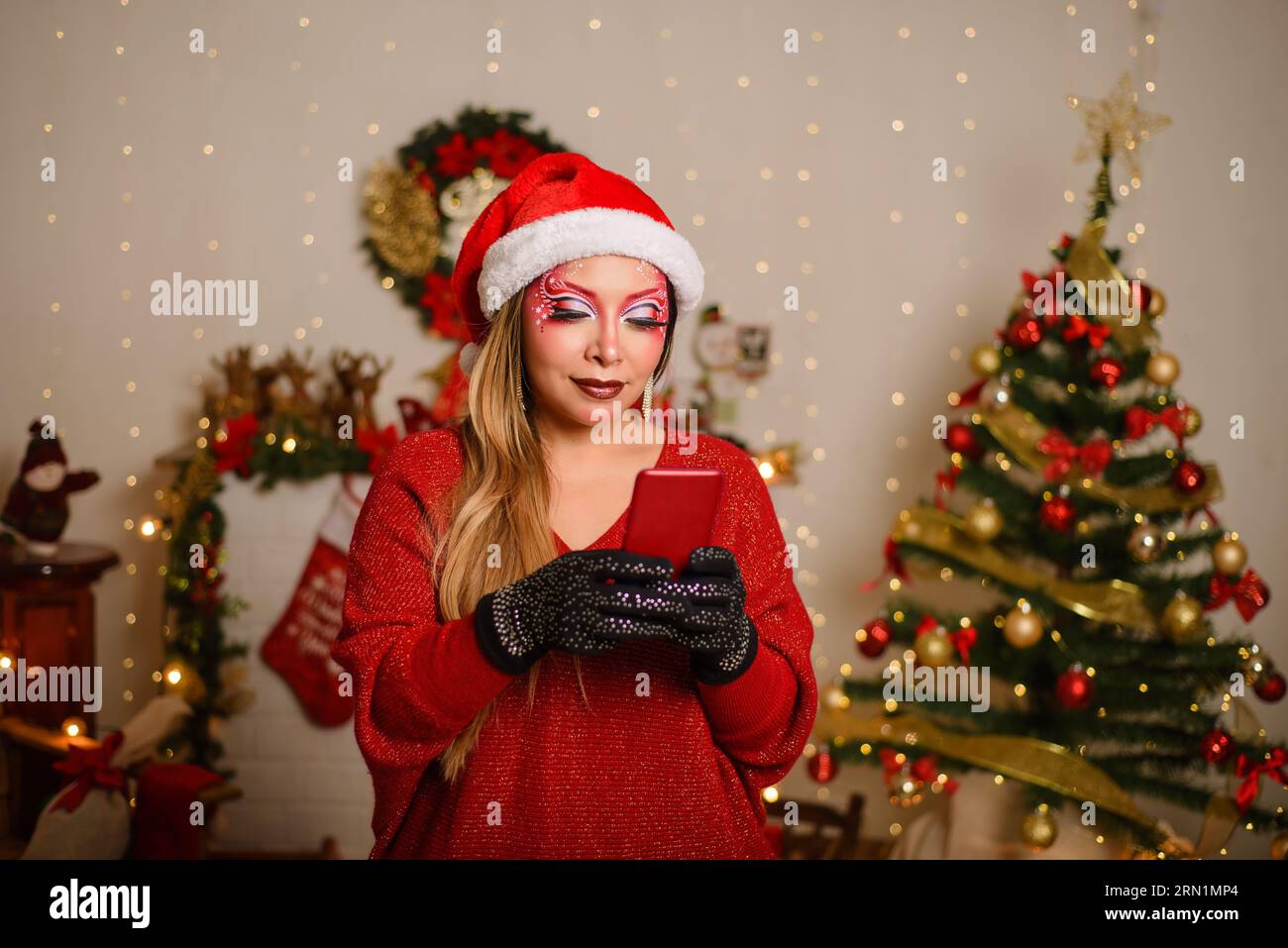 Happy merry woman typing hi-res stock photography and images - Alamy