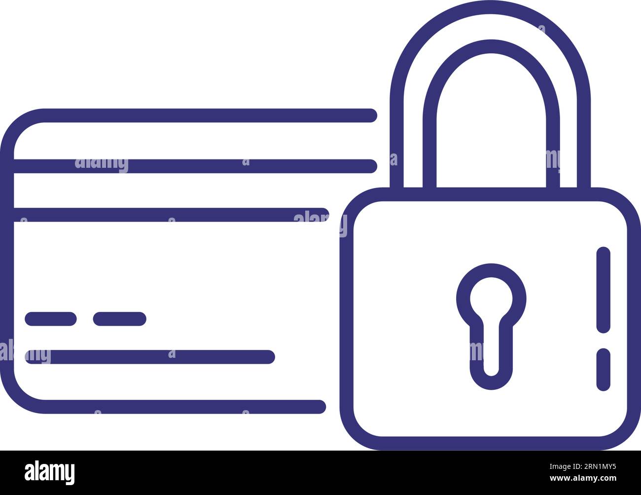 Secure document page padlock Stock Vector Images - Alamy
