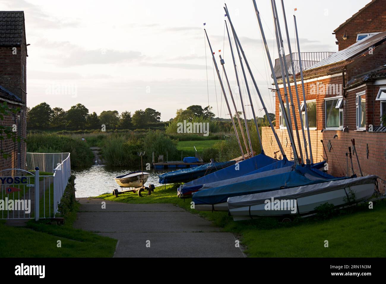 The River Ouse and slipway at the village of Naburn, North Yorkshire ...