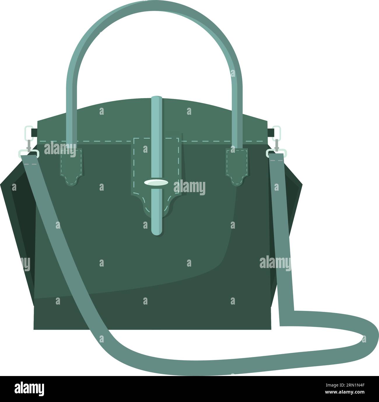 Green hand bag illustration Stock Vector Image & Art - Alamy