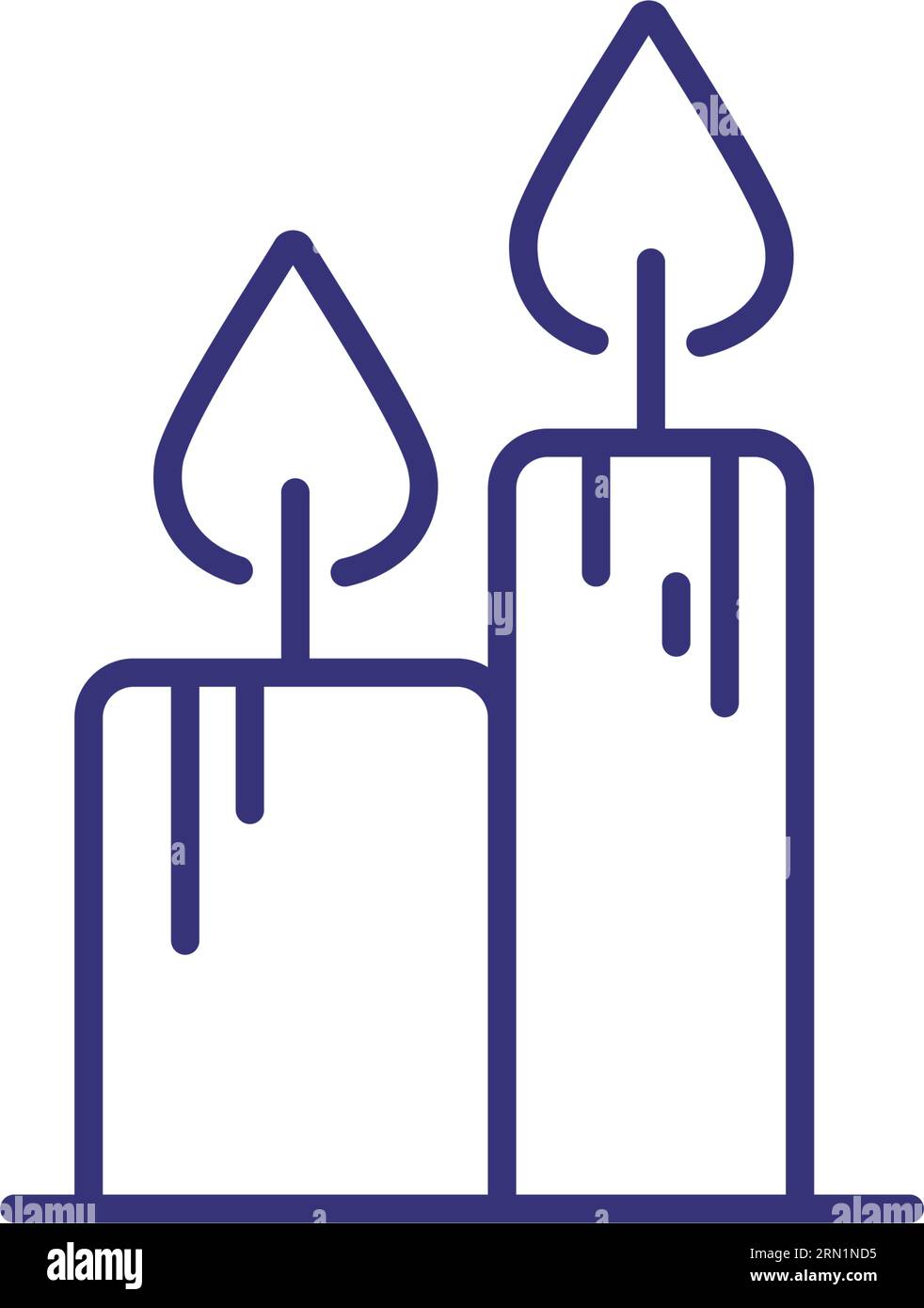 Two burning candles candle Stock Vector Images - Alamy