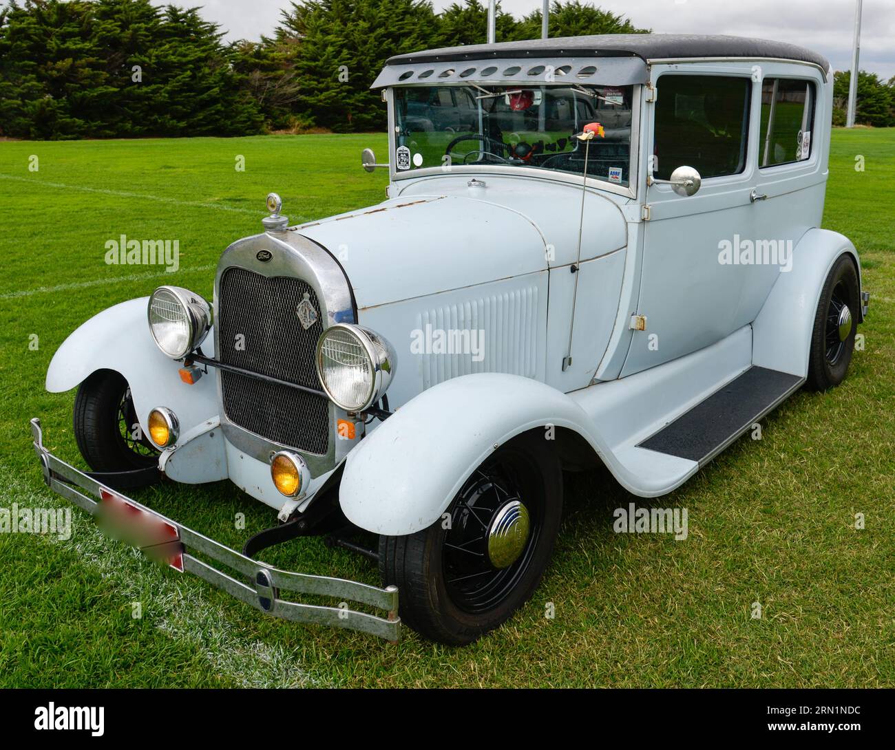 Old Ford Blue Vintage Retro Show Shine Day Out, Melbourne Victoria ...