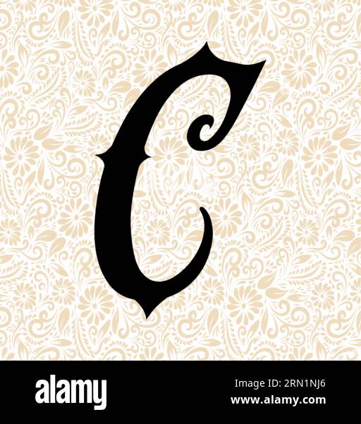 Fancy Script Letter C