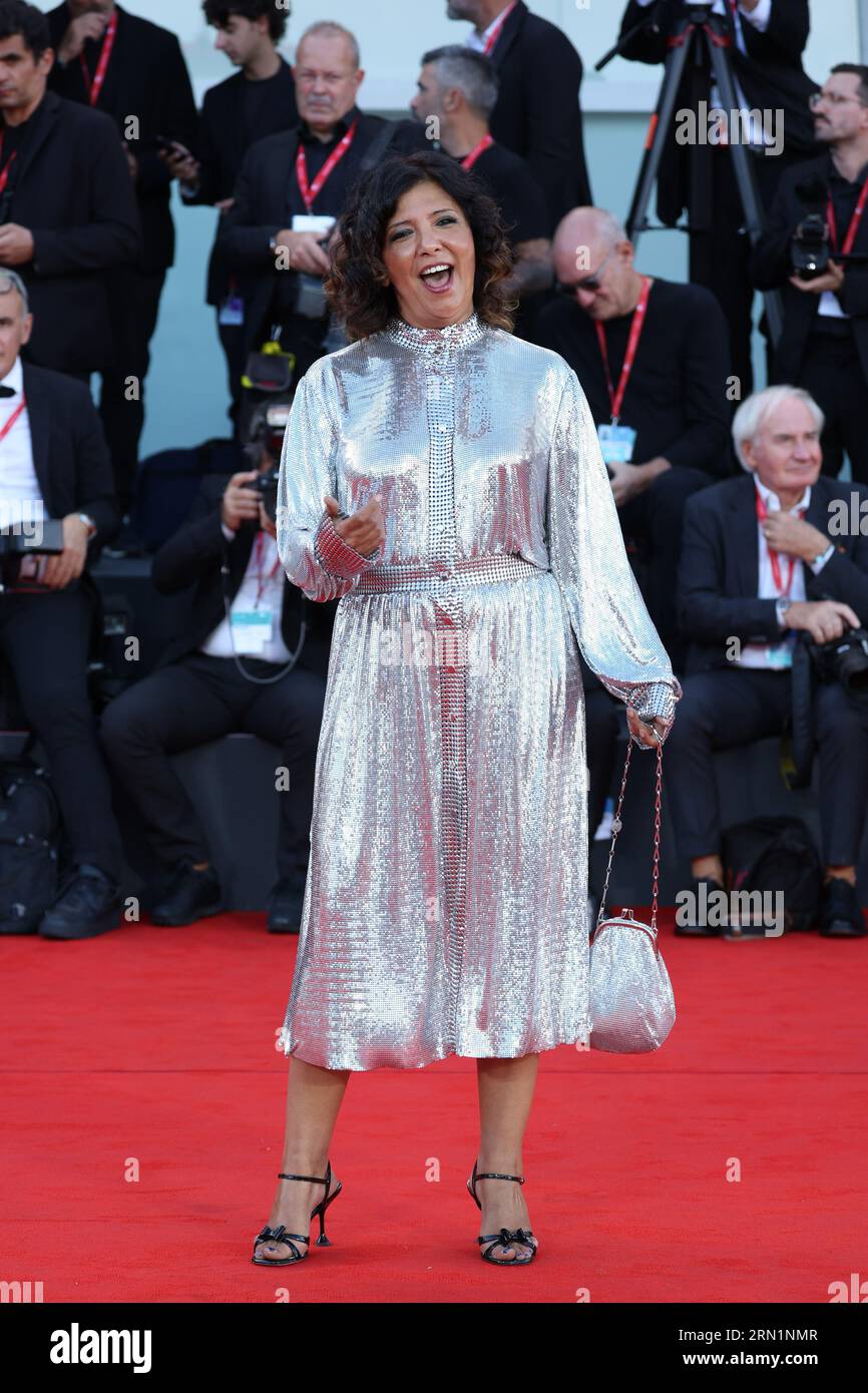 Kaouther Ben Hania attends the opening red carpet at the 80th Venice ...