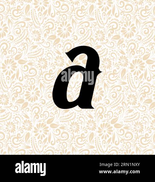 Old Fashioned Alphabet A LOWER , Black alphabet vector, alphabet vector ...