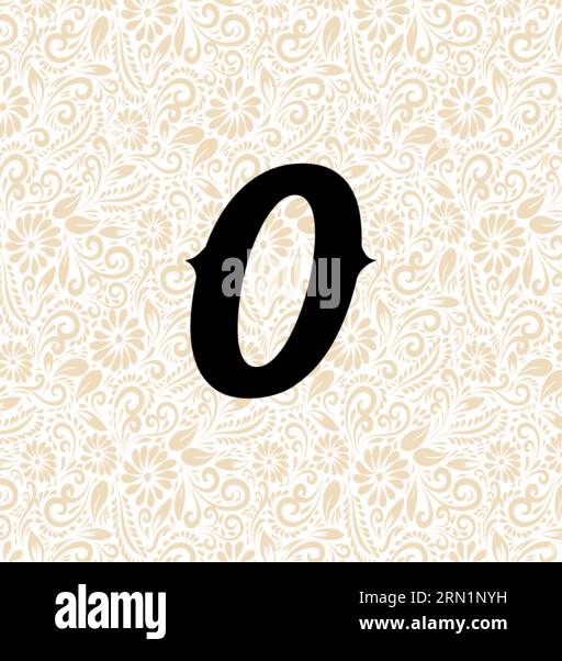 Old Fashioned Alphabet O LOWER , Black alphabet vector, alphabet vector ...