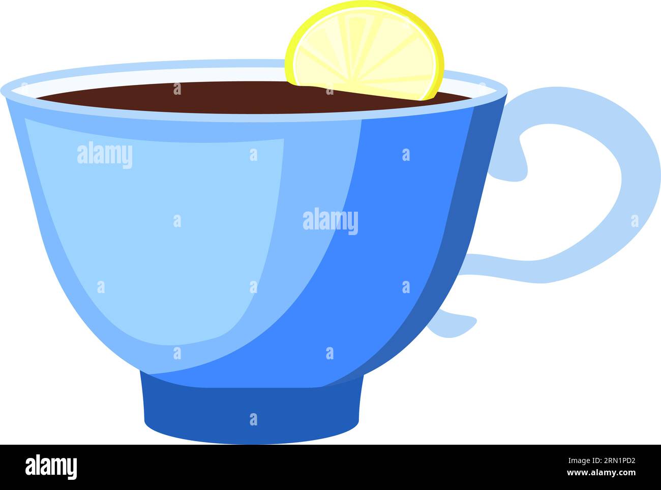 Blue tea cup illustration Stock Vector Image & Art - Alamy