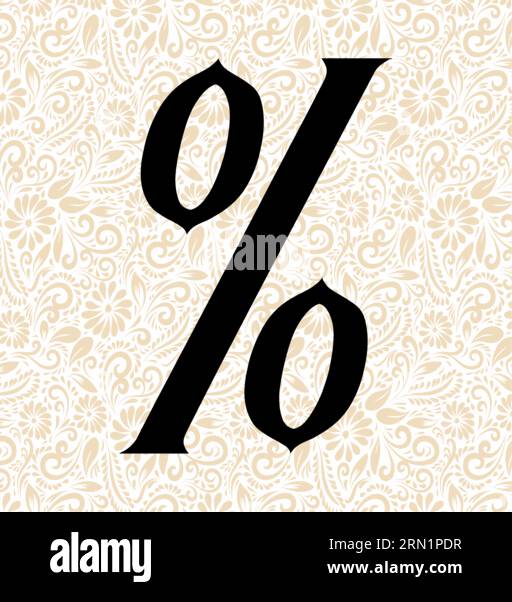 Old Fashioned Alphabet SYMBOL PERCENT , Black alphabet vector, alphabet ...