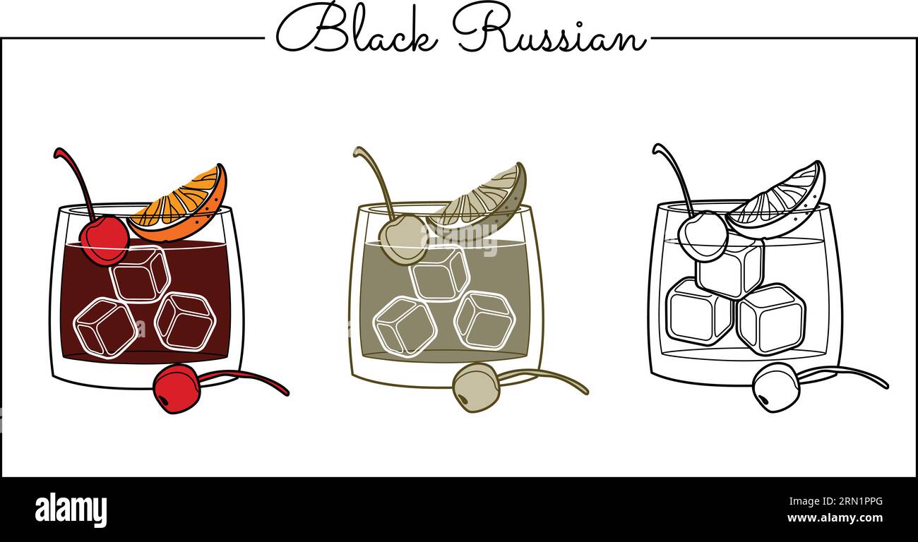 Vector alcohol drink line art illustration Stock Vector Image & Art - Alamy