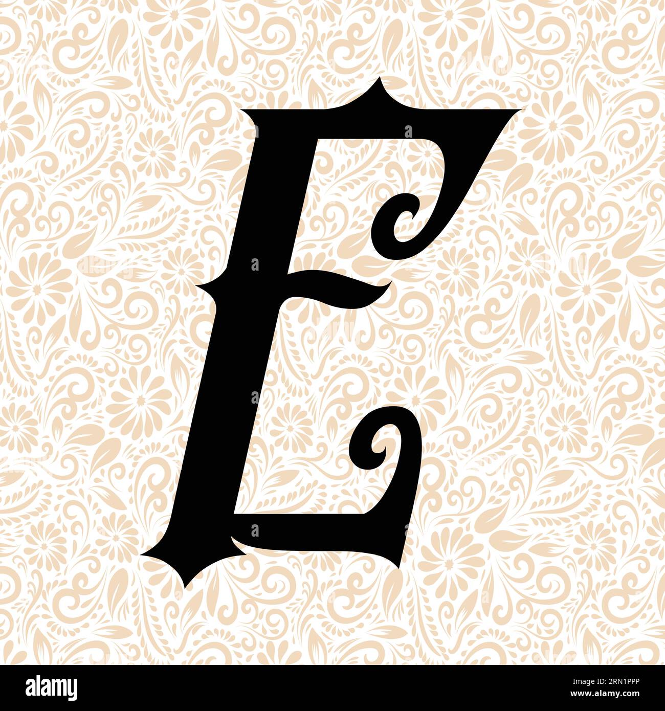 Old Fashioned Alphabet E UPPER , Black alphabet vector, alphabet vector ...