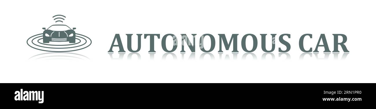Illustration of an autonomous car concept Stock Photo - Alamy