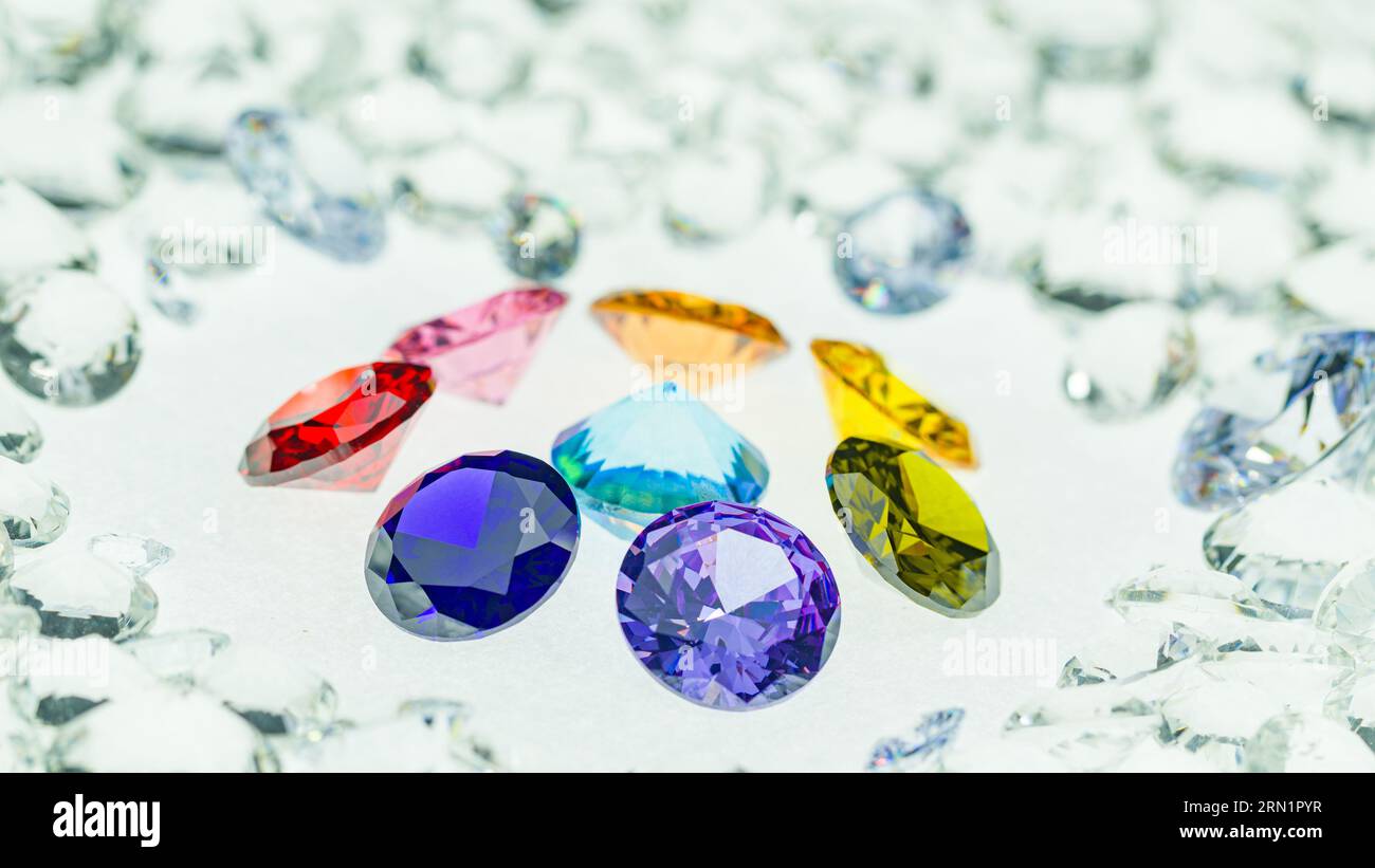 colorful diamonds of various sizes are placed in a center circle on ...