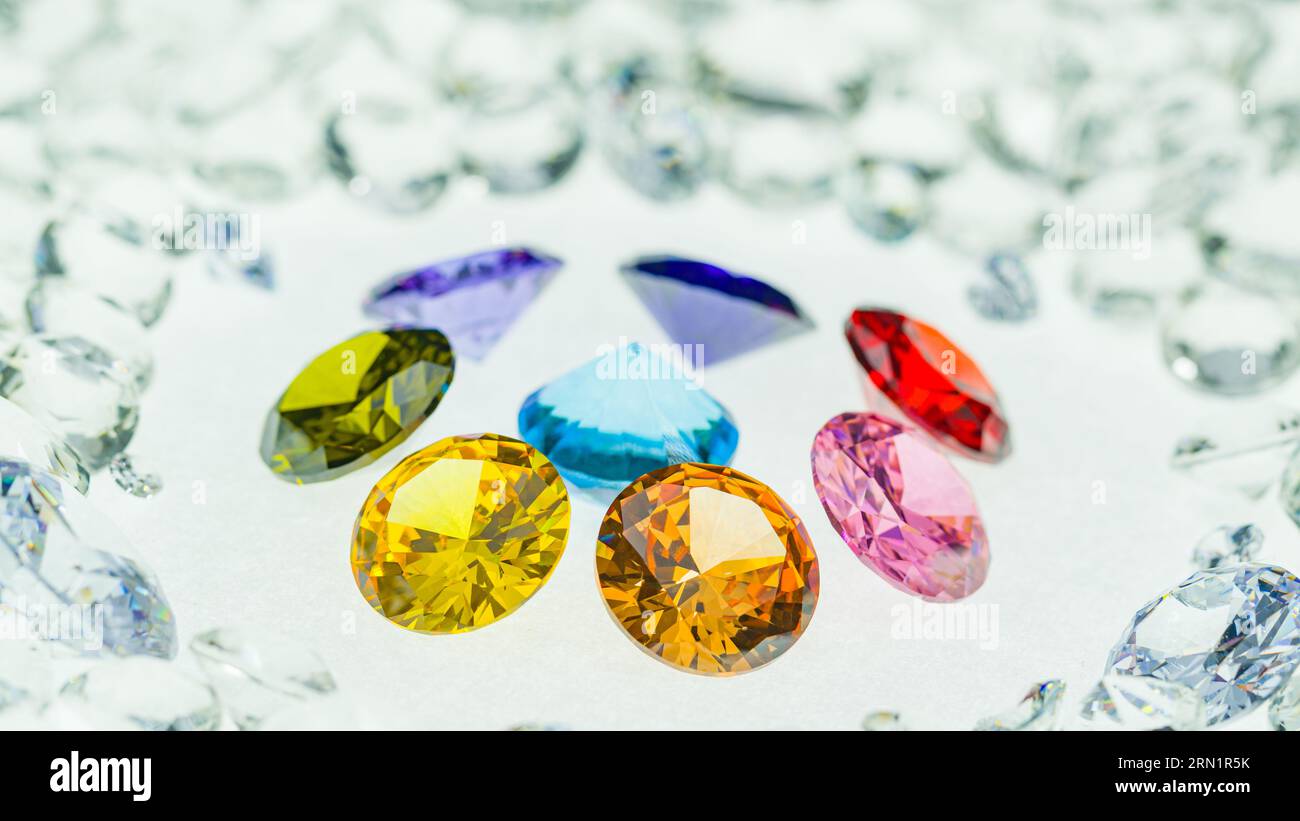 colorful diamonds of various sizes are placed in a center circle on ...