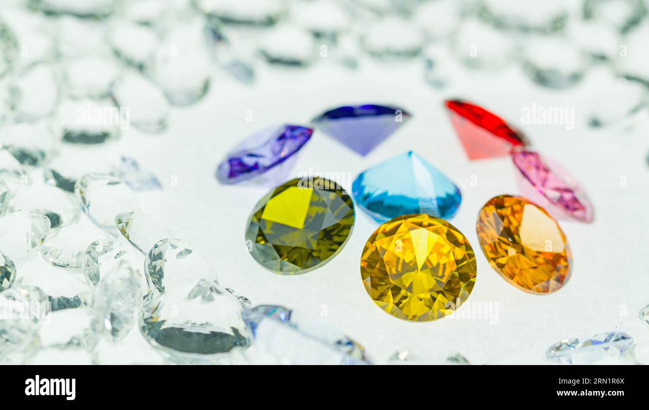 colorful diamonds of various sizes are placed in a center circle on ...