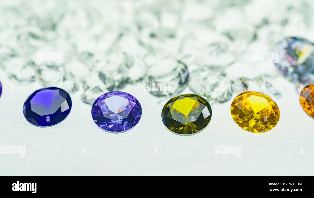 colorful diamonds of various sizes are placed in a center circle on ...