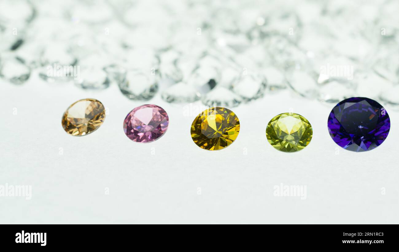 colorful diamonds of various sizes are placed in a center circle on ...