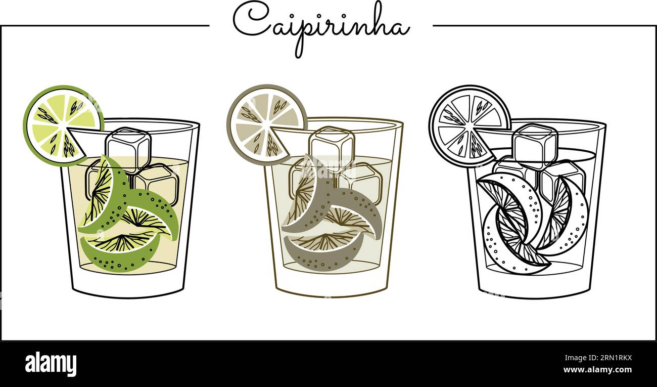 Vector alcohol drink line art illustration Stock Vector Image & Art - Alamy