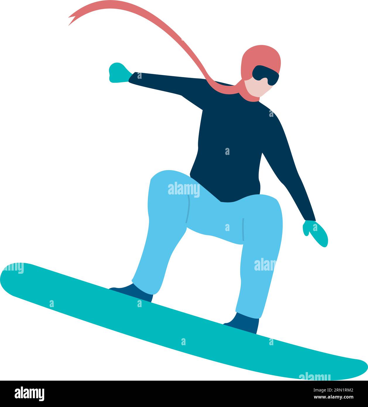 Snowboarder icon flat style Stock Vector Images - Alamy
