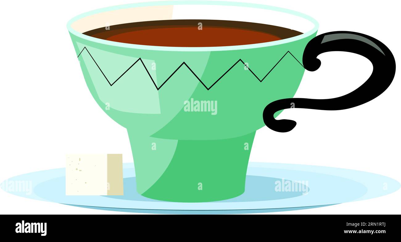 Green coffee cup illustration Stock Vector Image & Art - Alamy
