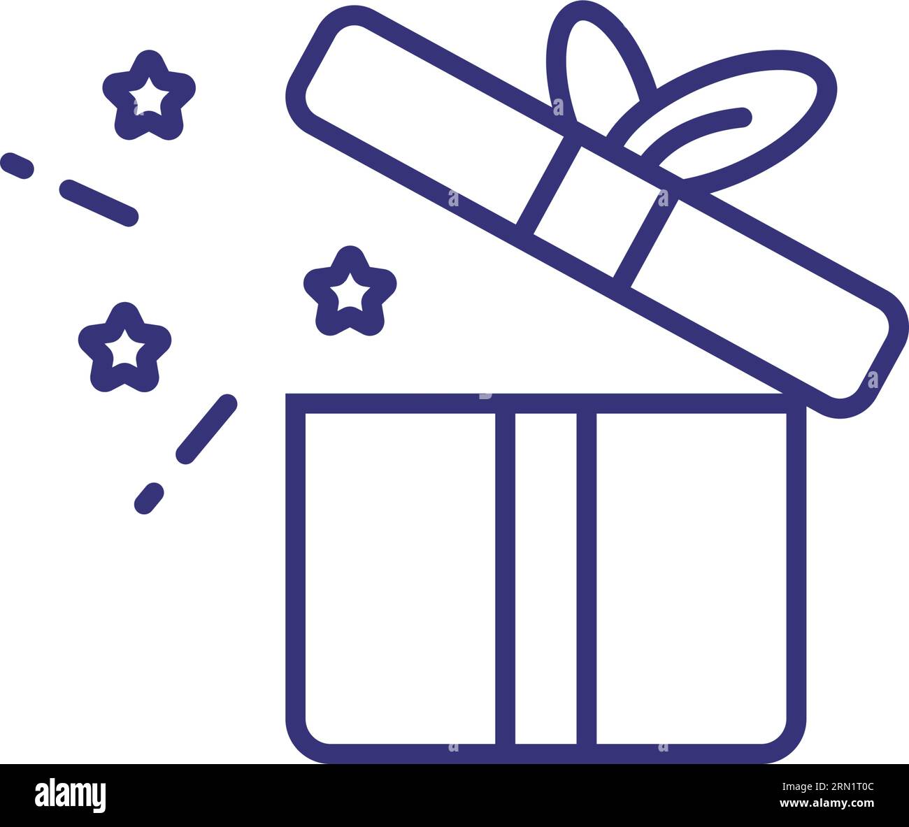 Open gift box line icon Stock Vector Image & Art - Alamy