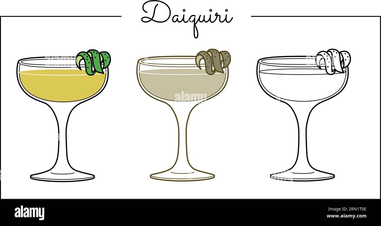 Vector alcohol drink line art illustration Stock Vector Image & Art - Alamy