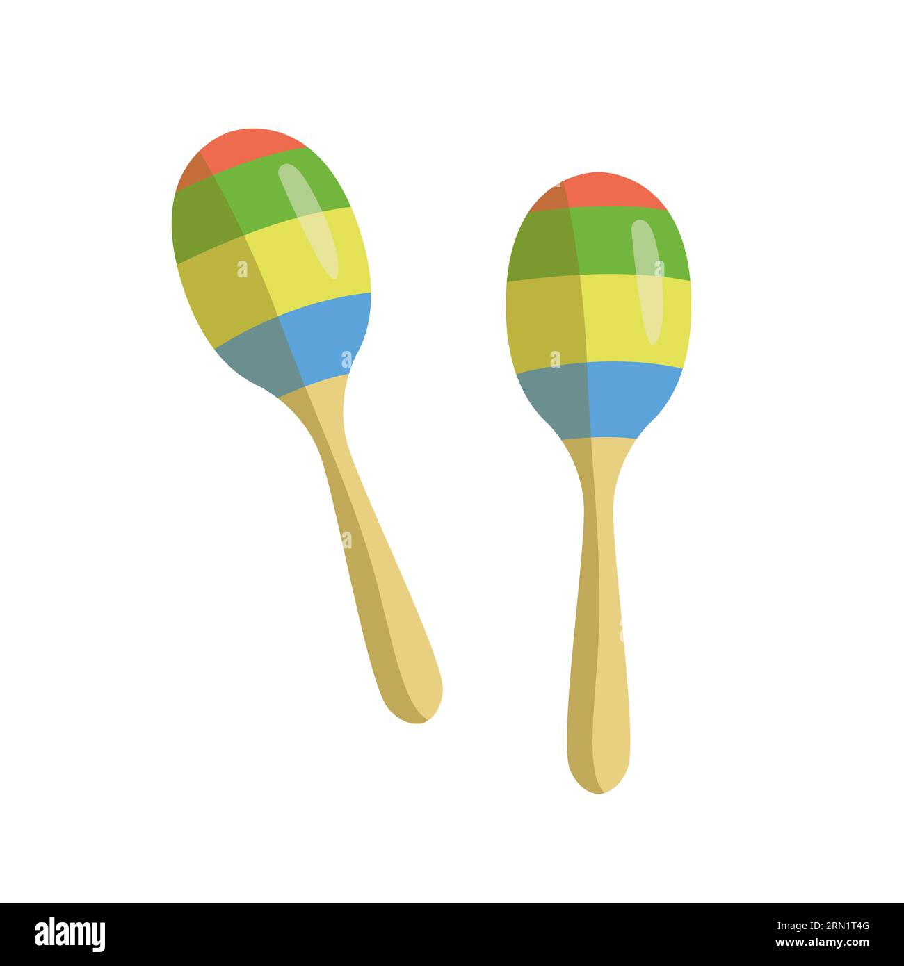 Maracas flat icon hi-res stock photography and images - Alamy