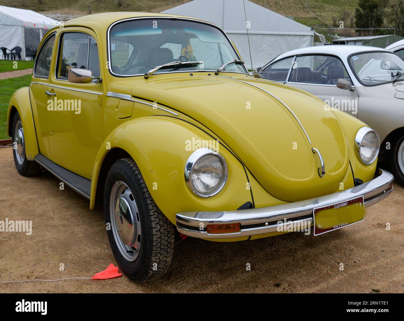 Volkswagen VW Beetle Yellow Vintage Retro Show Shine Day Out, Melbourne Victoria Stock Photo - Alamy