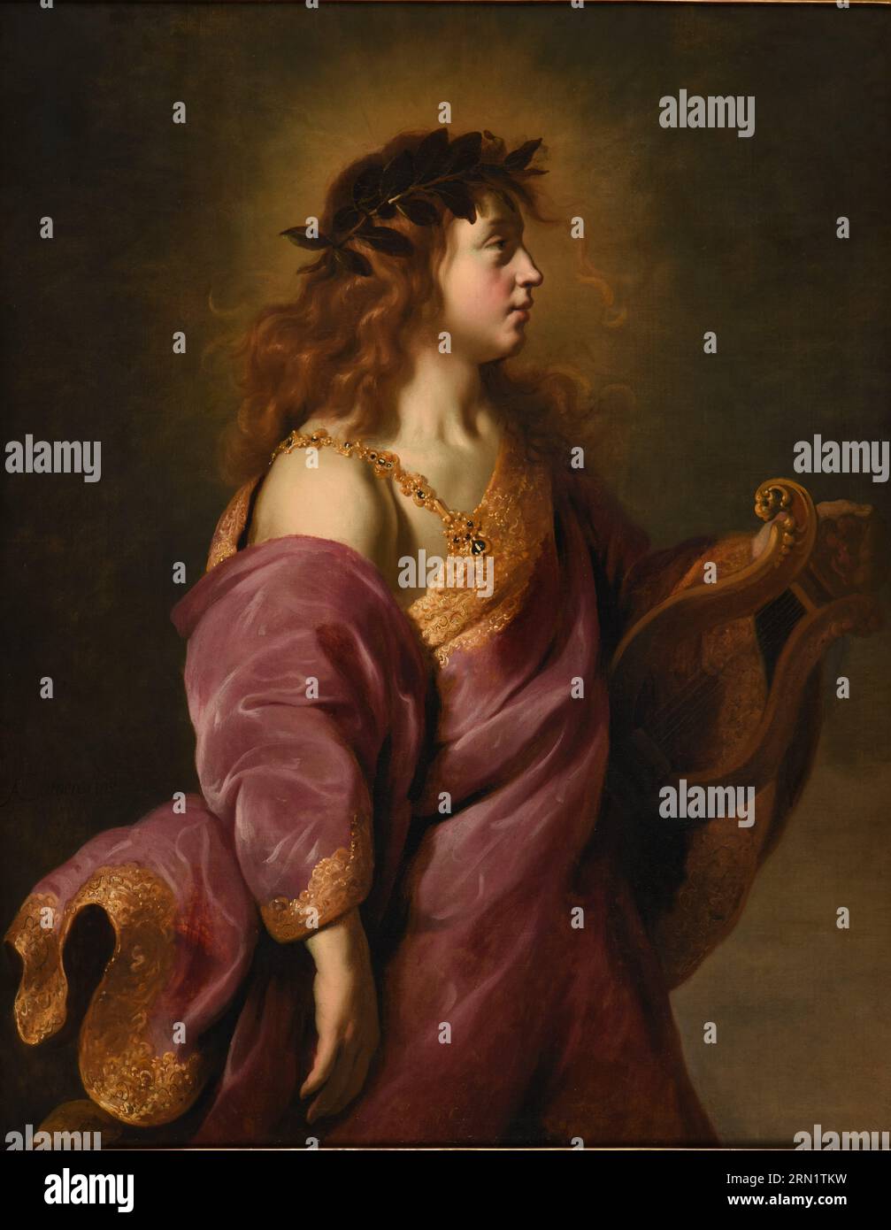 Portrait of a man as Apollo after 1640 by Adam Camerarius Stock Photo ...