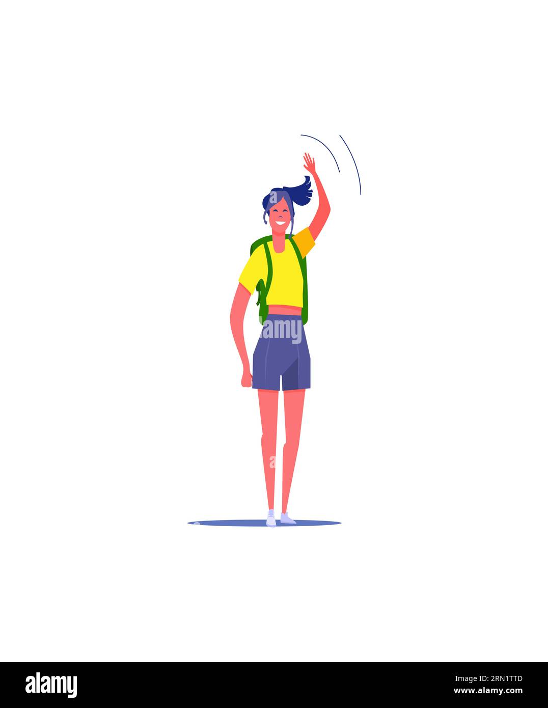 Woman hand in backpack Stock Vector Images - Alamy