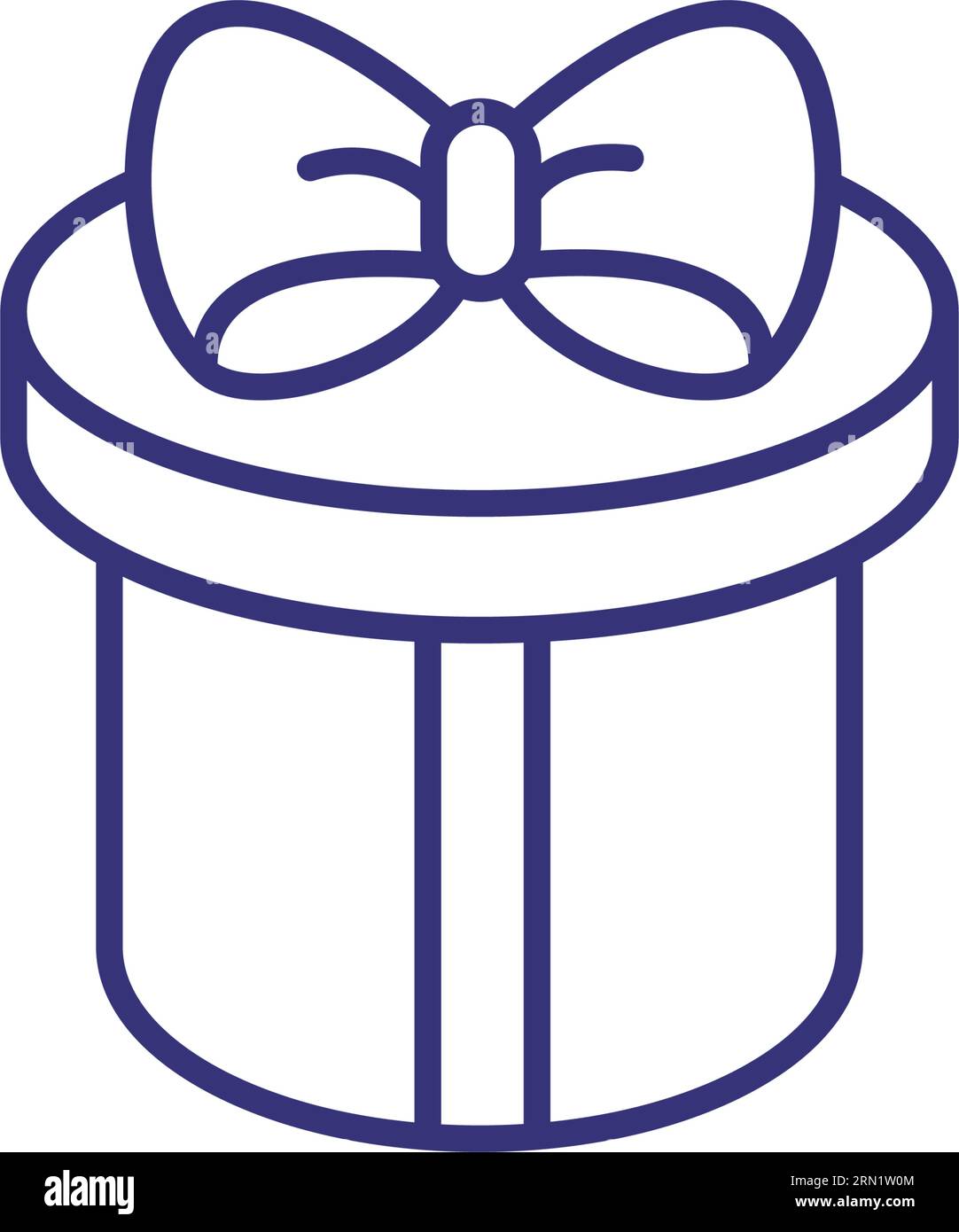 Round gift box line icon Stock Vector Image & Art - Alamy