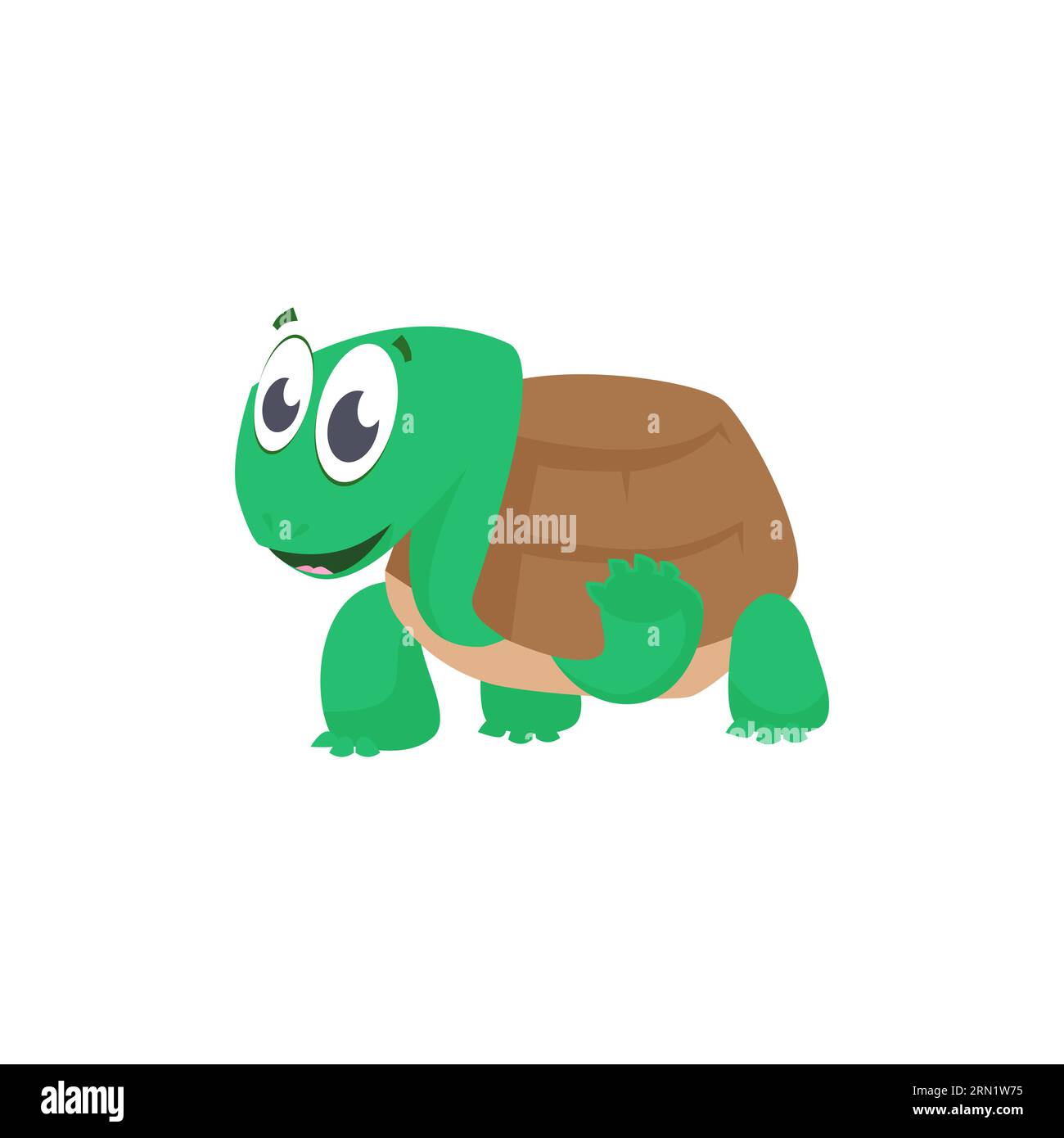 Cheerful cartoon turtle waving paw Stock Vector Image & Art - Alamy