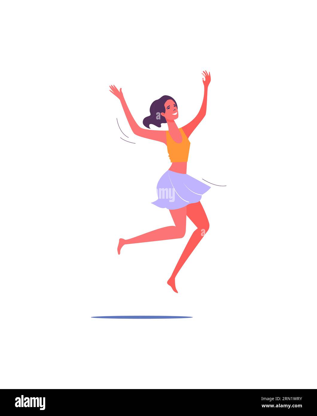 Happy Girl With Short Hair Stock Vector Image And Art Alamy