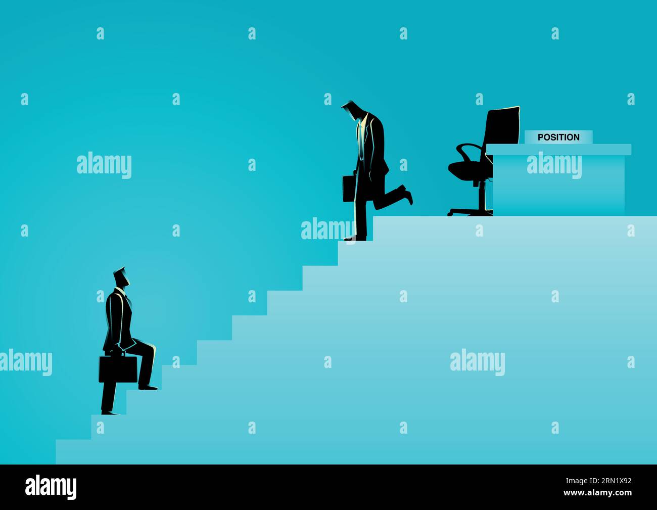 Business concept vector illustration of employee replacement. Business ...