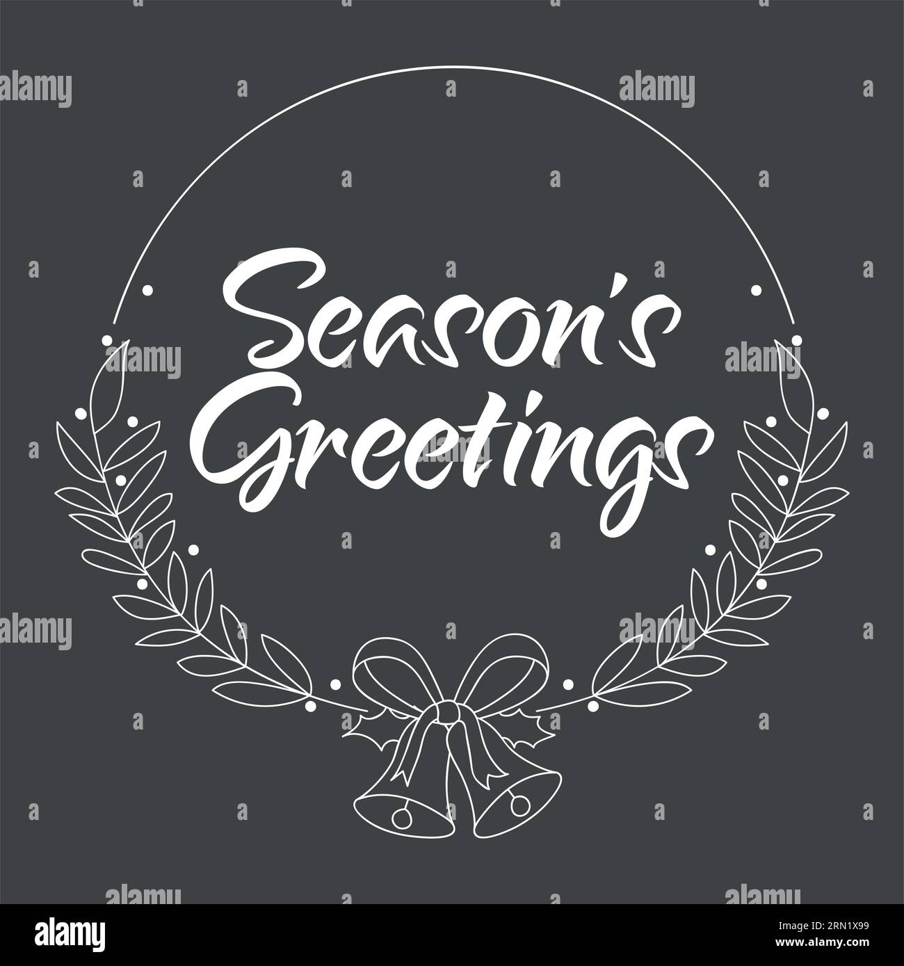 Seasons greetings circle Black and White Stock Photos & Images - Alamy