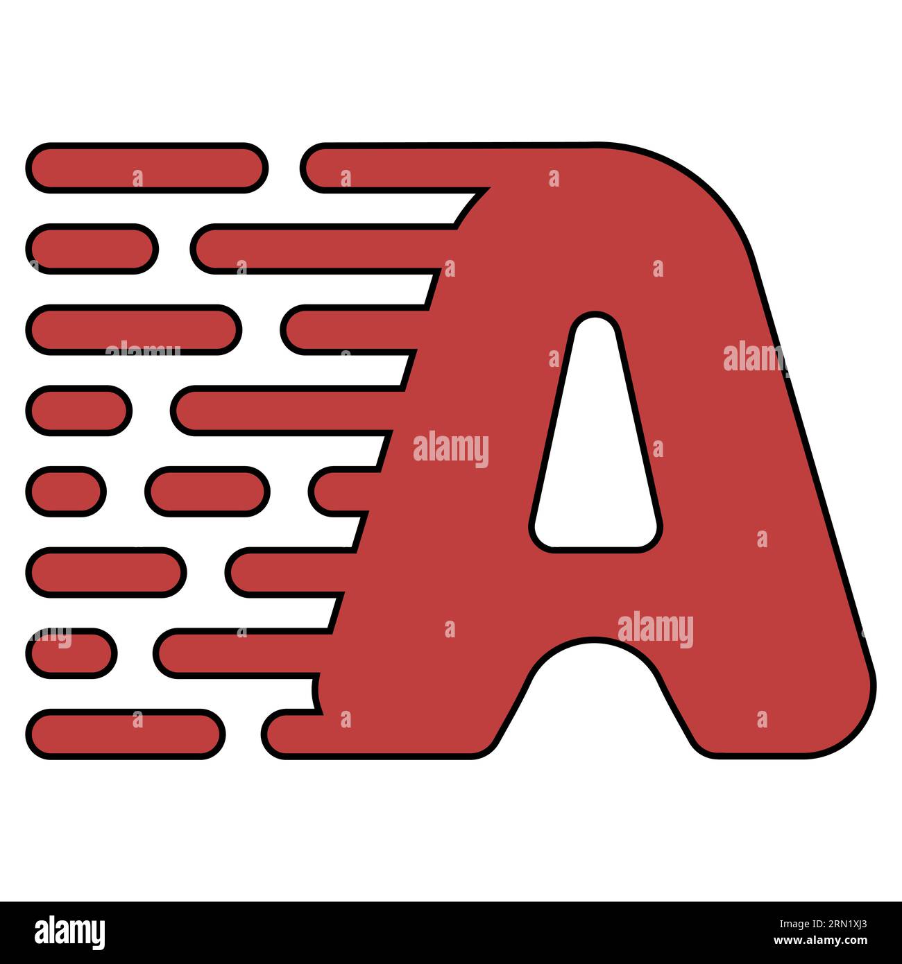 Letter a logo fast speed move letter a fast symbol Stock Vector Image ...